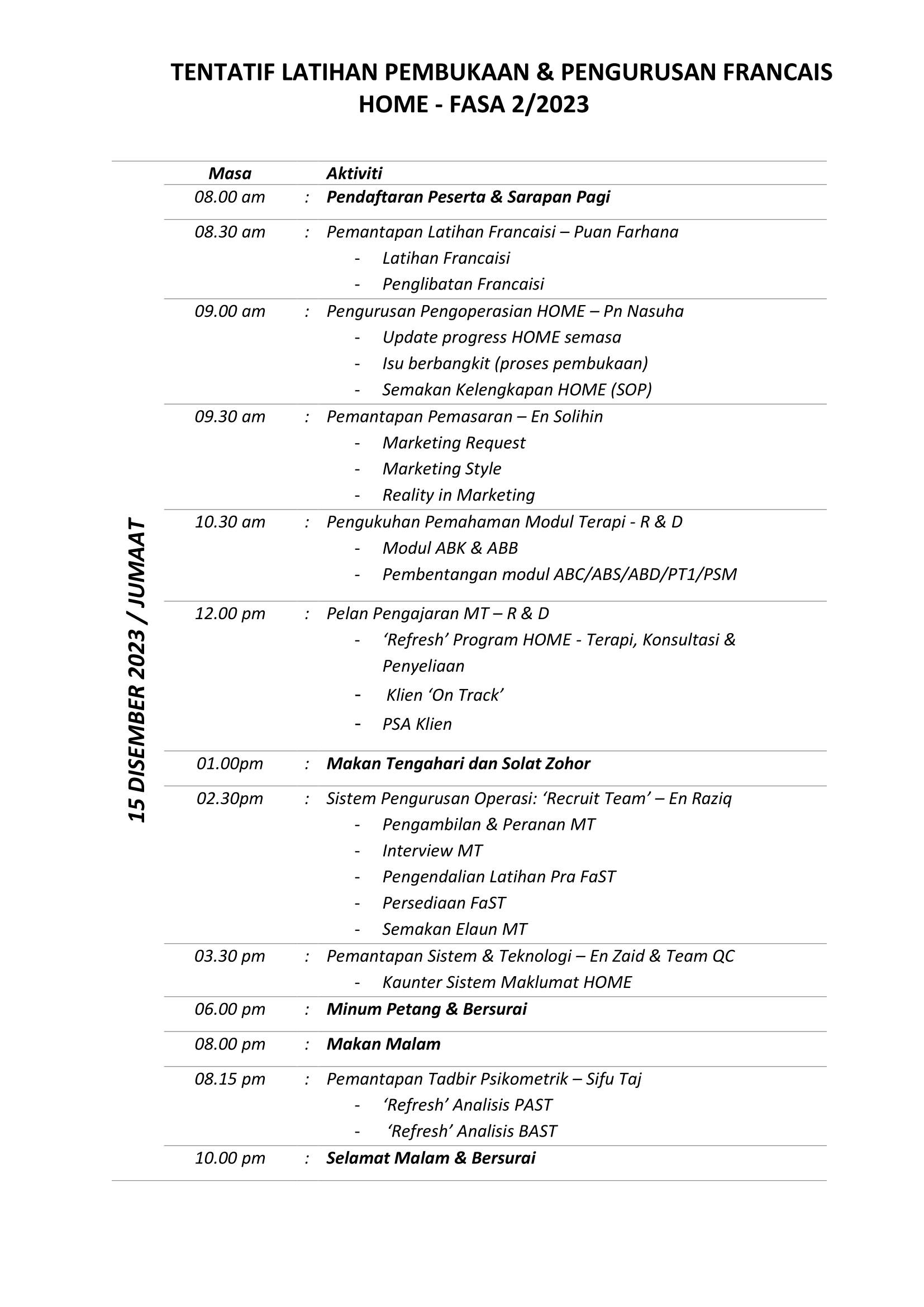 Kursus Latihan – HOME Terapi Matematik