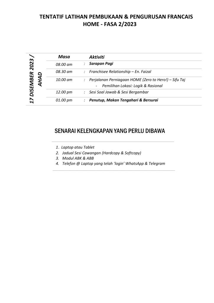 Kursus Latihan – HOME Terapi Matematik